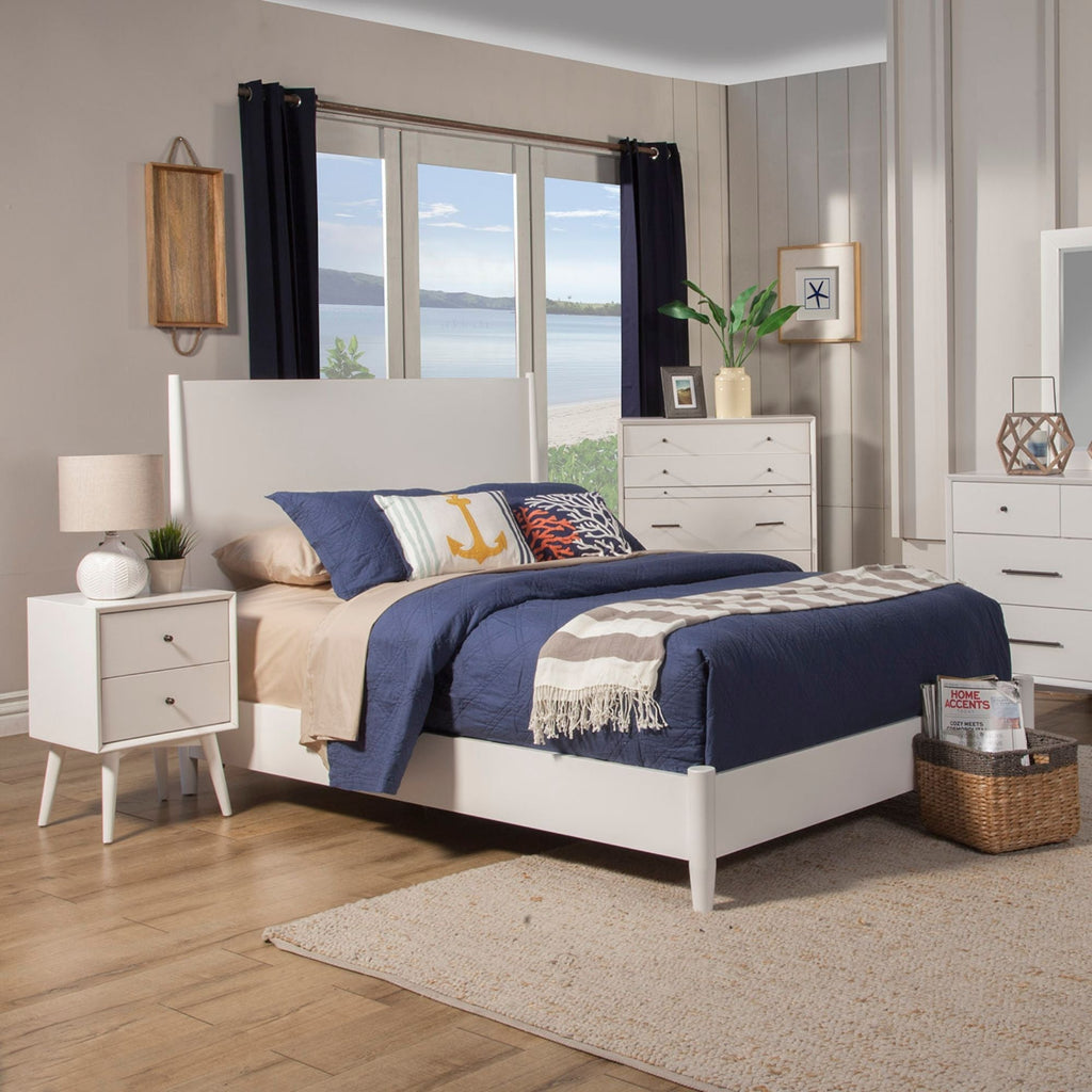 Flynn Platform Bed White | Queen King and Cal King Sizes